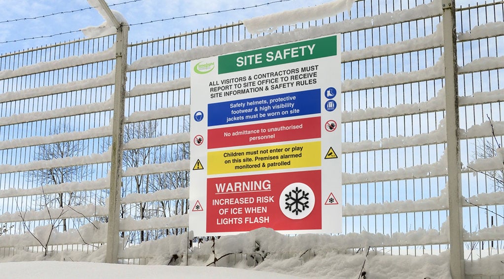 A Winter's Tale - Ice Hazard Safety Signage